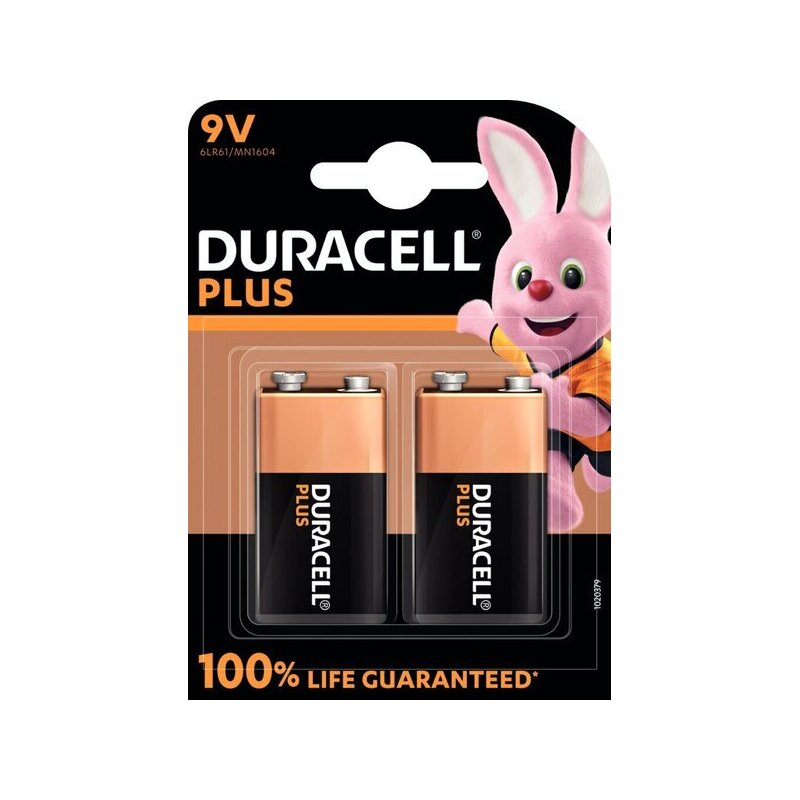 Duracell Batterie Alkaline, E-Block, 6LR61, 9VPlus, Extra Life, Retail ...